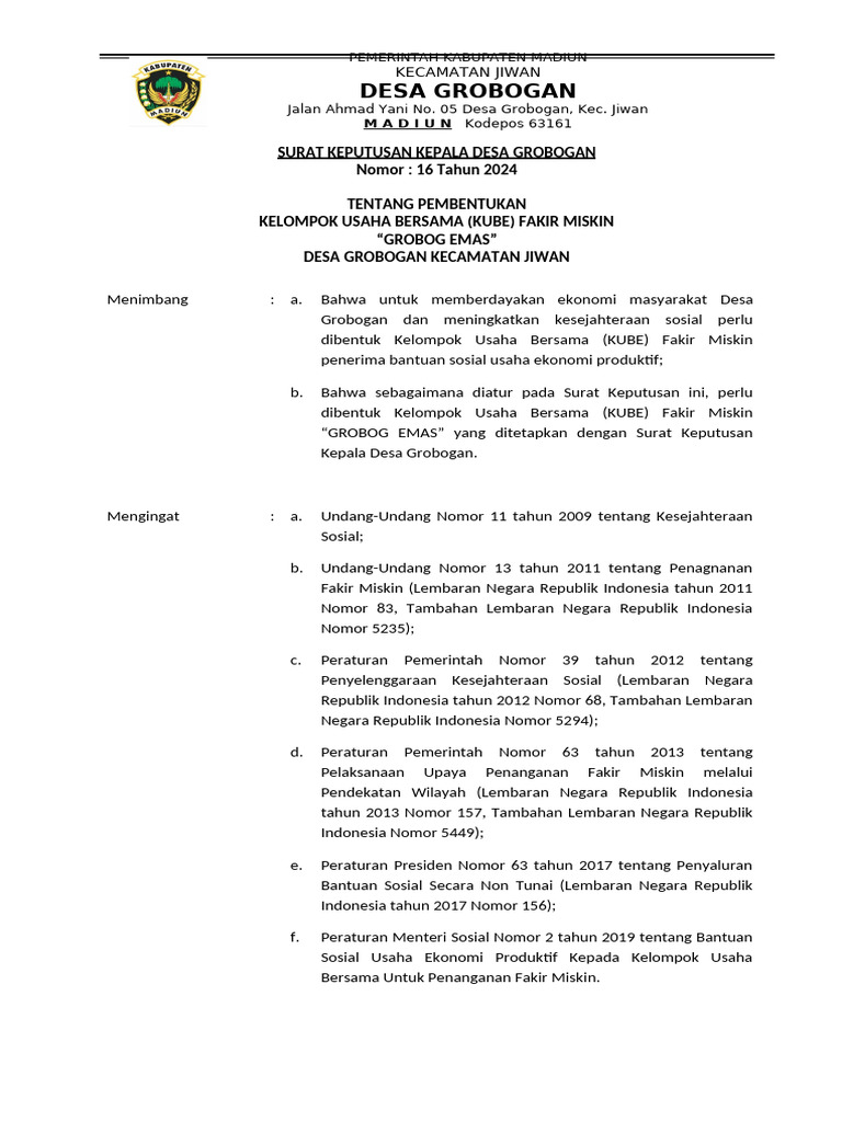 SK Kube Grobogan | PDF