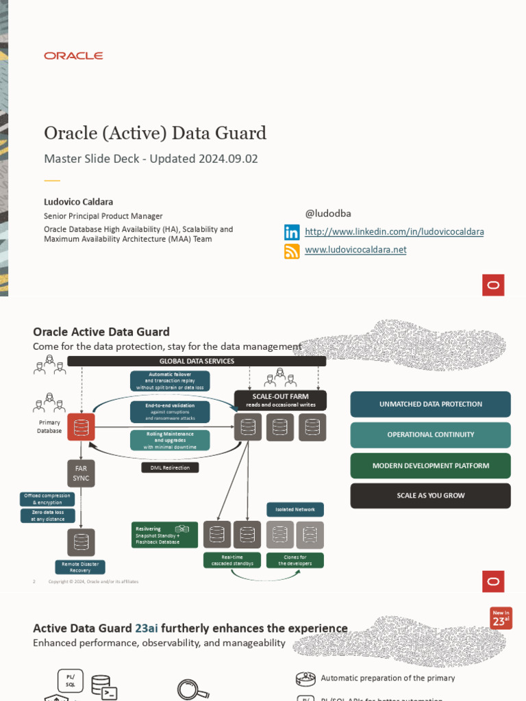 Active Data Guard 23ai Full Deck Current | PDF