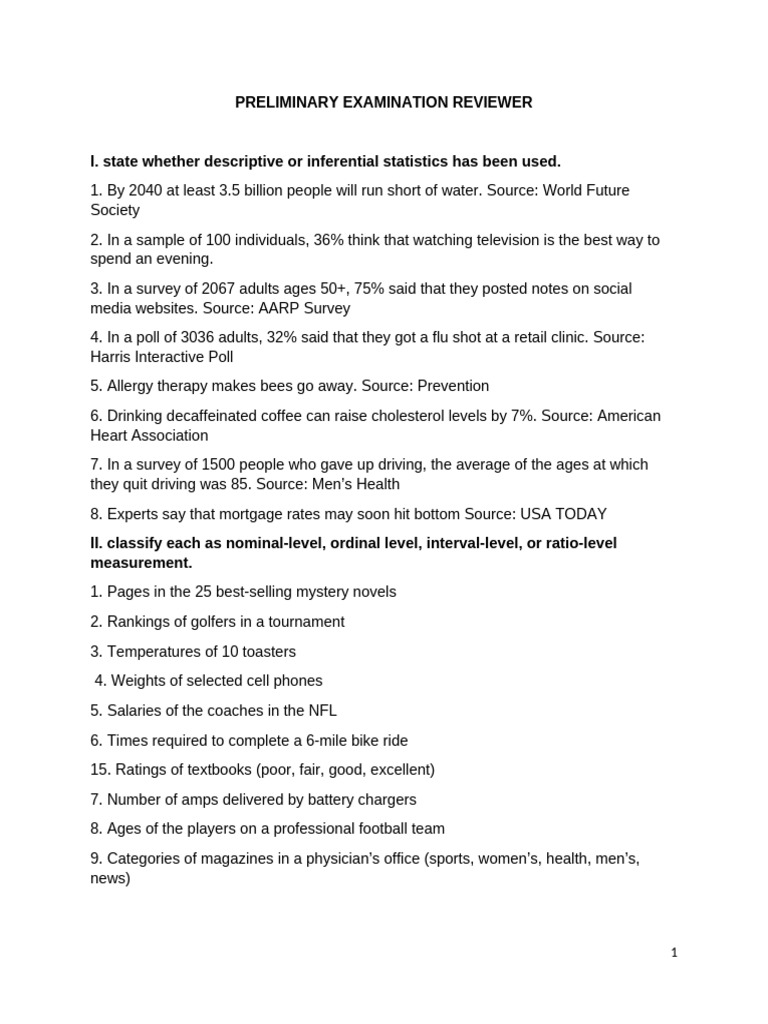 Prelim Reviewer Pas213 | PDF