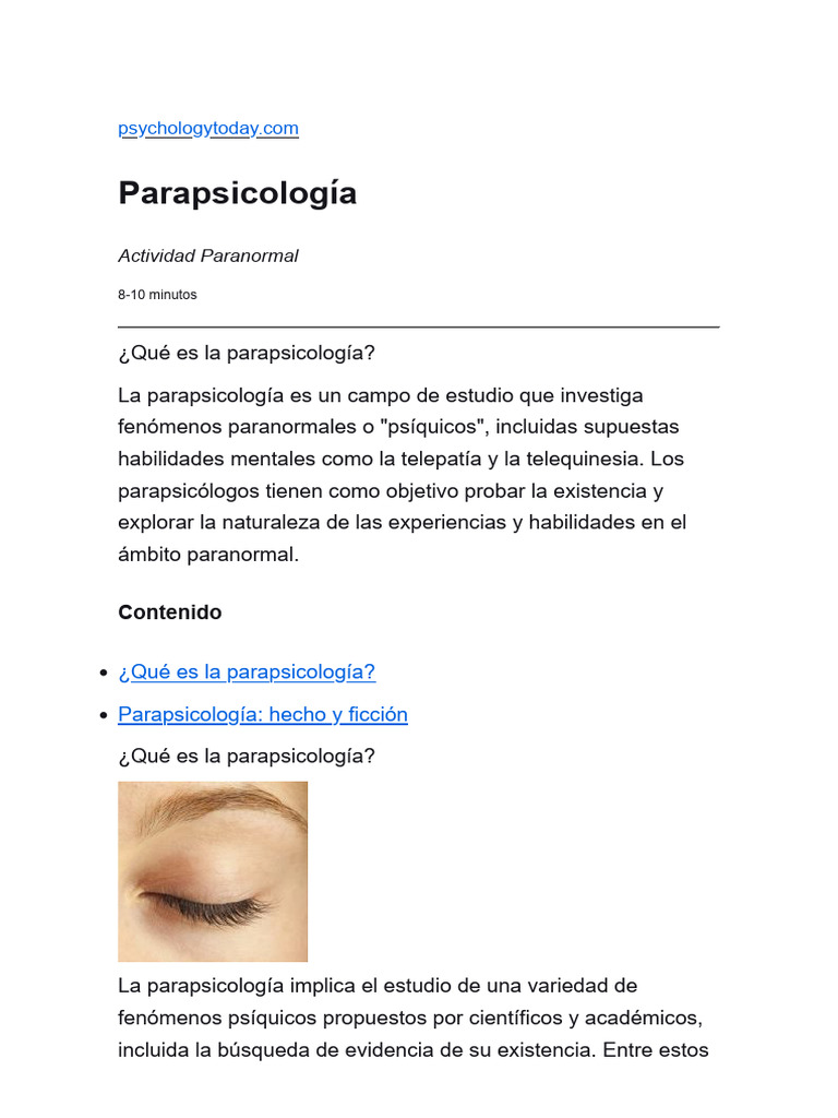 Parapsicología | PDF