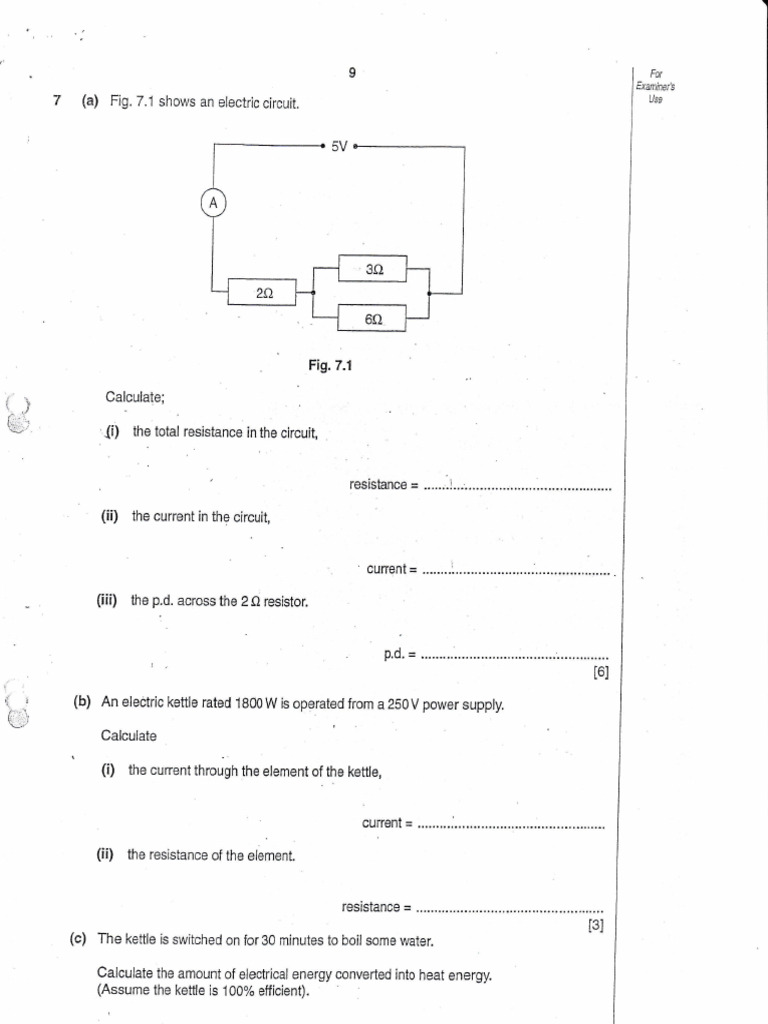 Bgcse Paper 3 Electricity & Magnetism2 | PDF