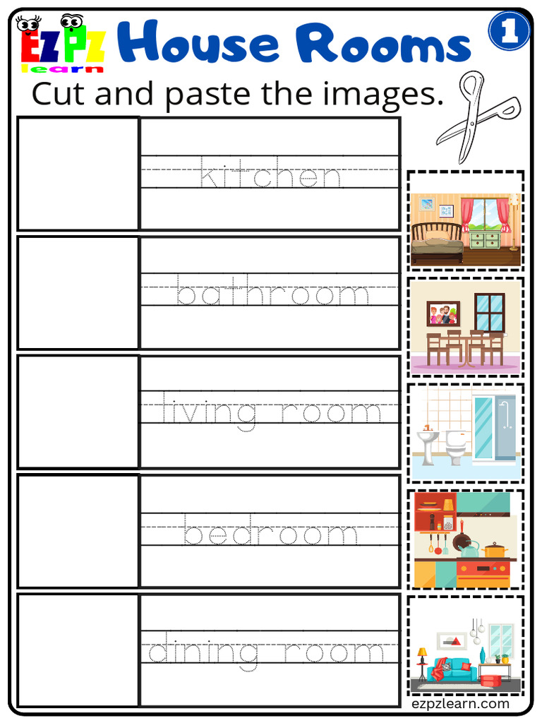 1 House Rooms Cut and Paste | PDF