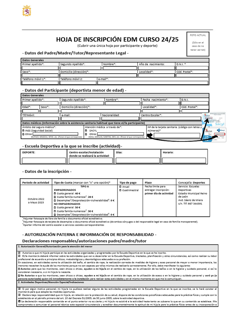 1.ficha Inscripción EDM 24-25 | PDF