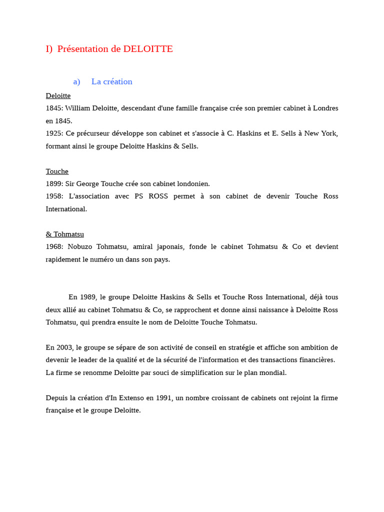 Deloitte Biography | PDF