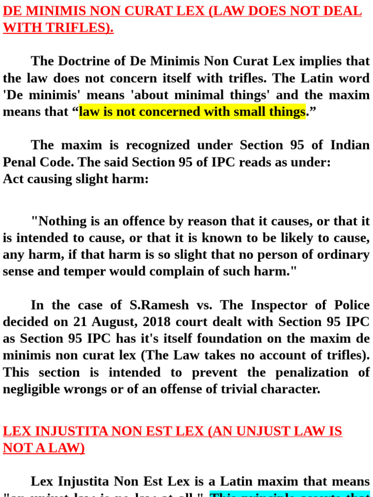 Legal Maxim | PDF