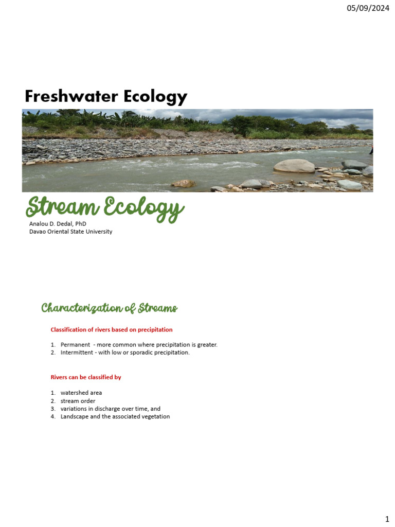 Stream Ecology | PDF