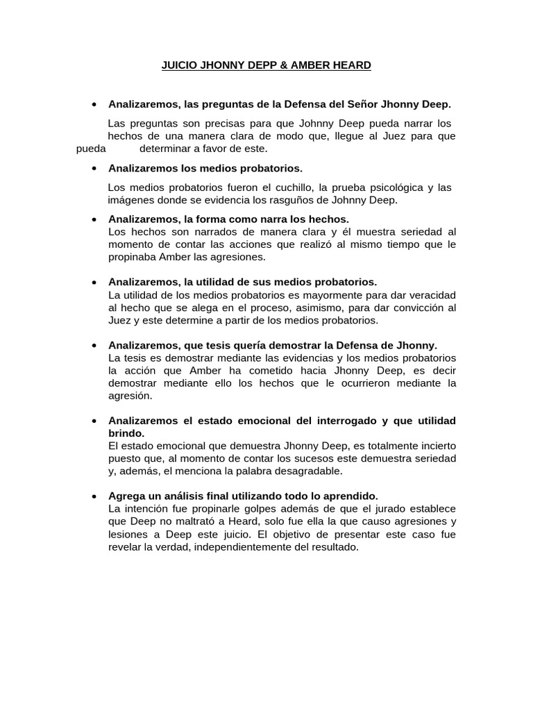 Juicio Jhonny Depp | PDF
