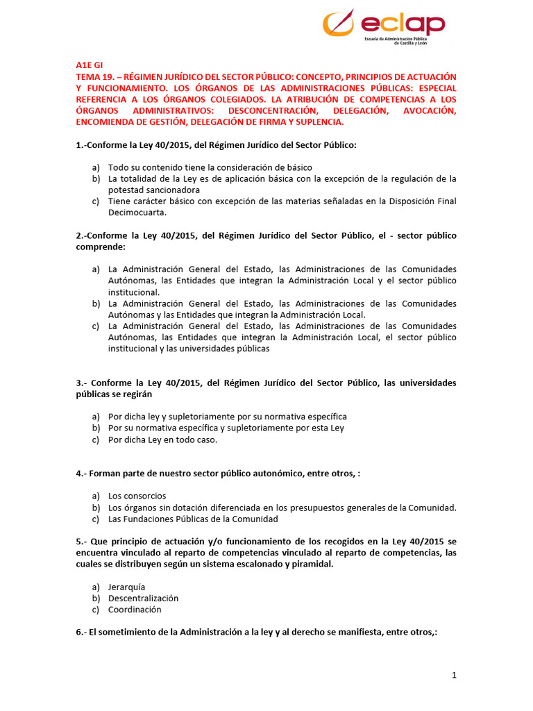 Tema 19 - A1E GI P | PDF