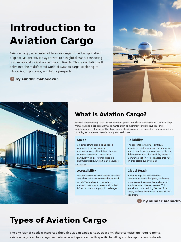Introduction To Aviation Cargo | PDF | Cargo | Business