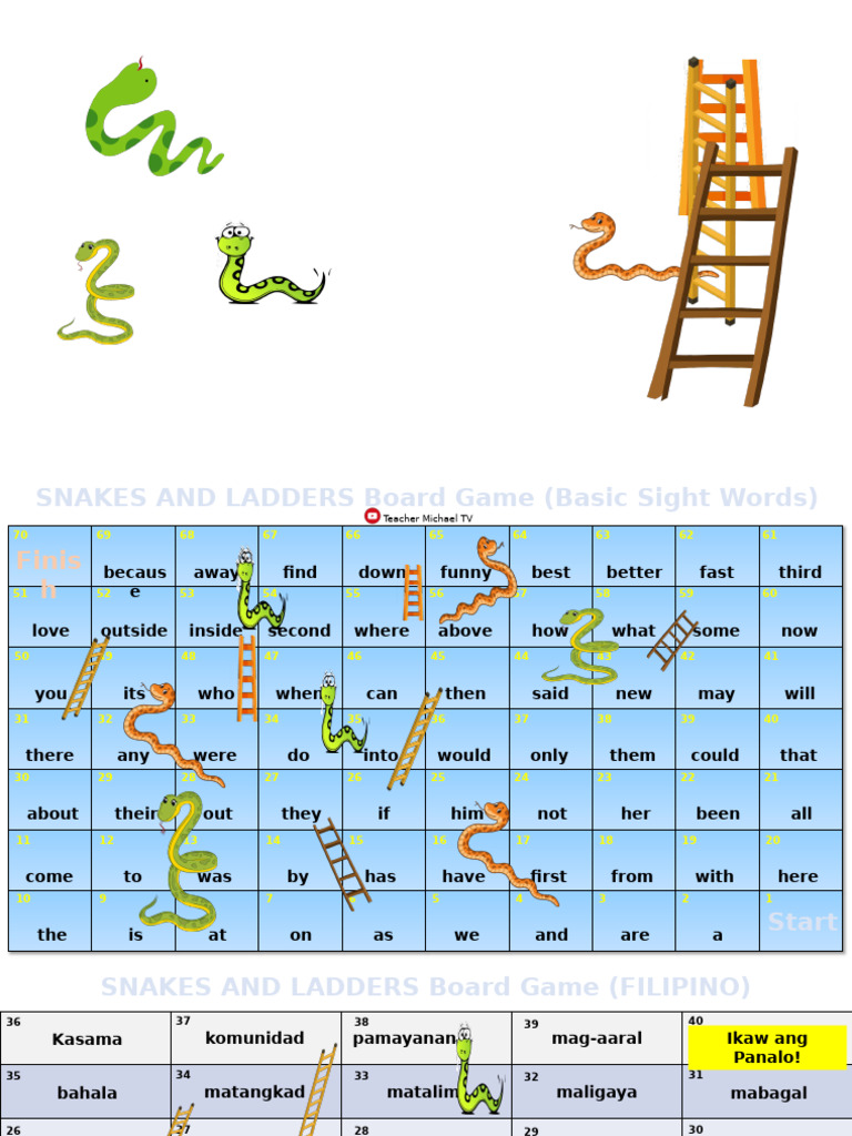 Snakes and Ladders Board Game | PDF