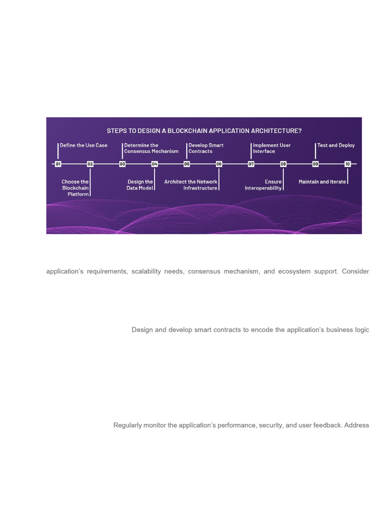 Steps To Design A Blockchain Application Architecture | PDF Steps To Design A Blockchain Application Architecture | PDF