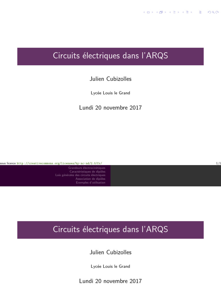 Circuits ARQS Beamer | PDF