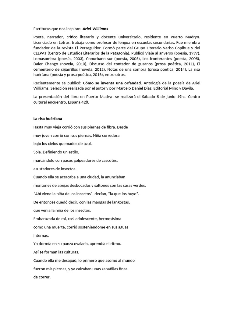 Escrituras Que Nos Inspiran Ariel Williams | PDF