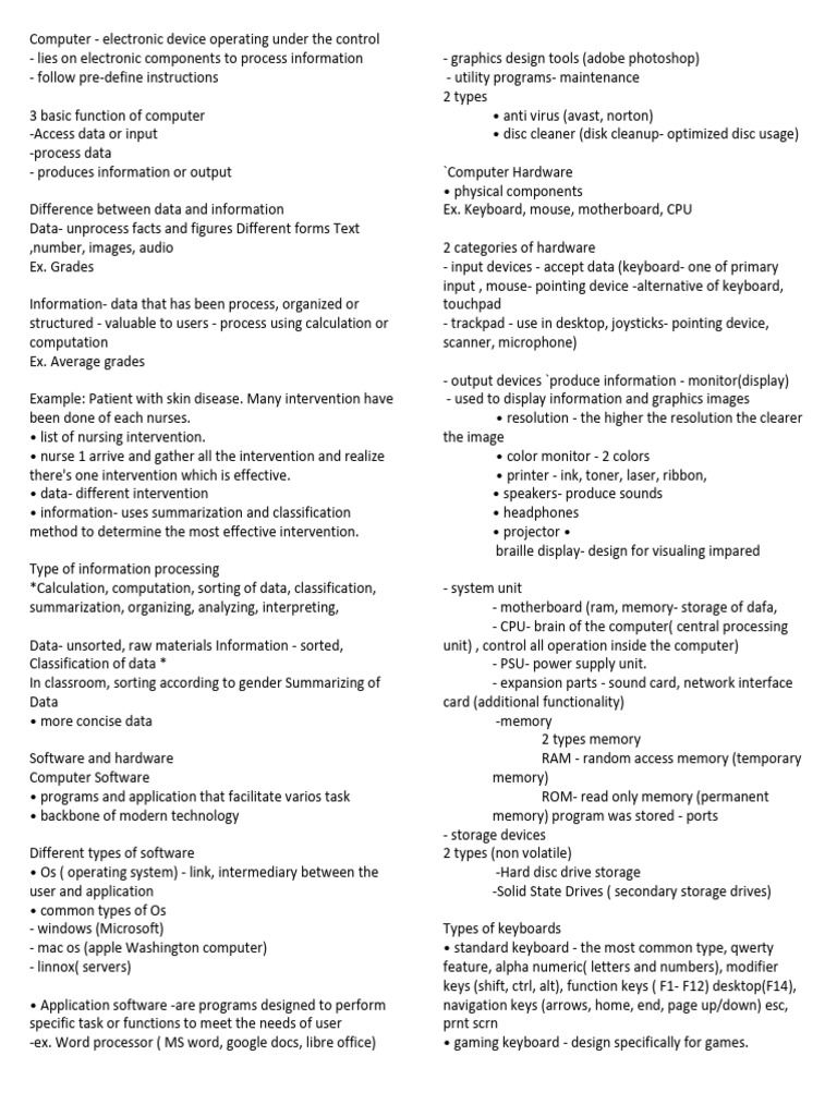 Informatics Basics | PDF