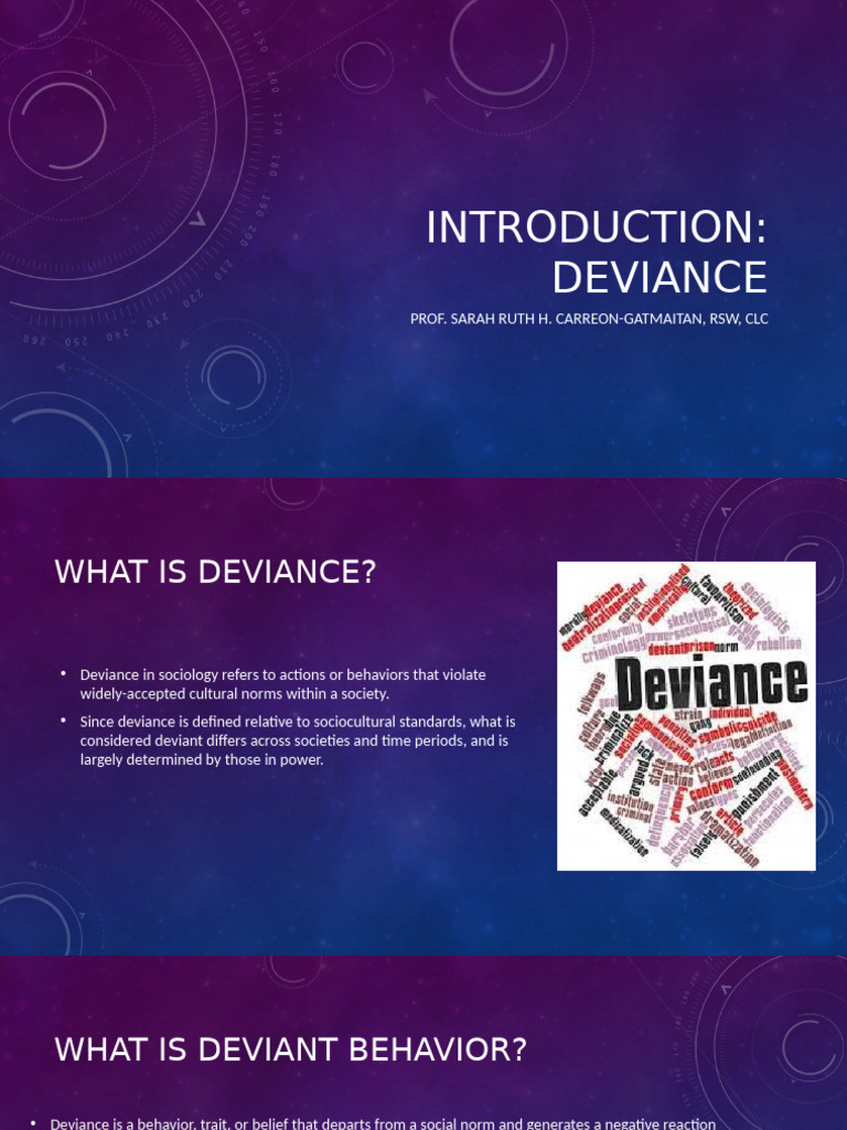 Intro Deviance | PDF