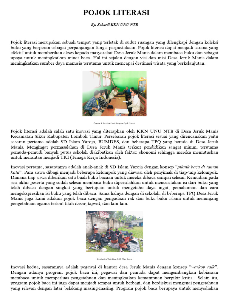 Pojok Literasi - Docx - 20240821 - 210835 - 0000 | PDF