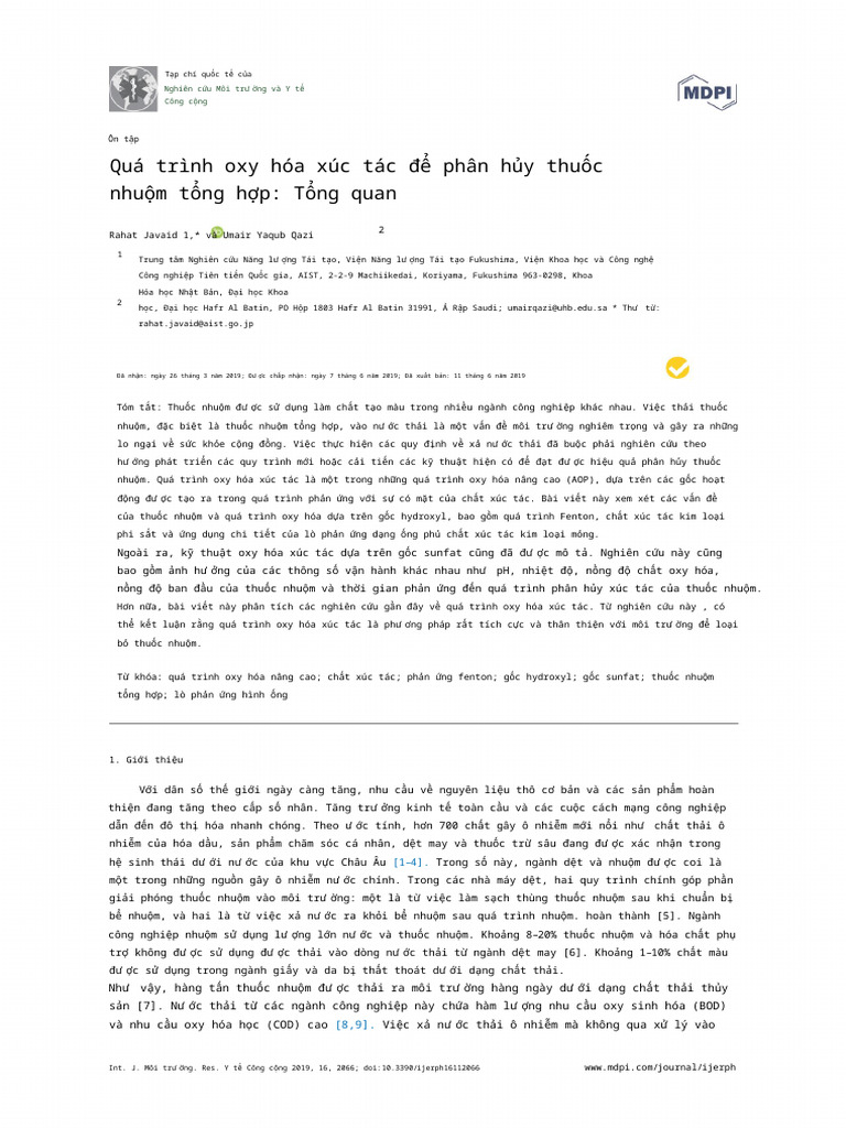 Overview - Xu Ly Thuoc Nhuom Toc | PDF