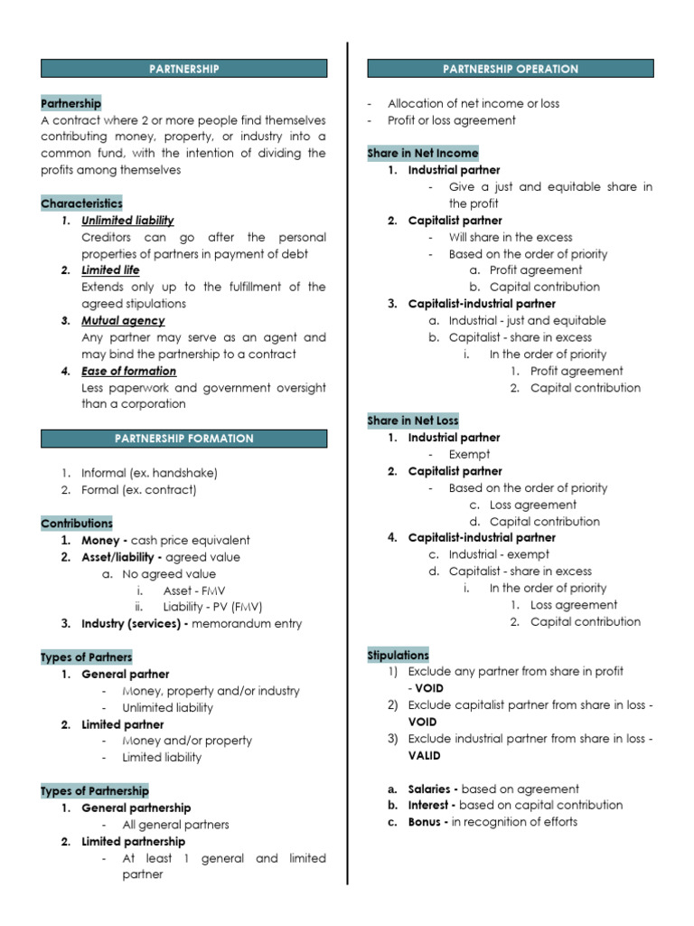 (PRELIM) BSA-3101 - Accounting For Special Transactions | PDF | Partnership | General Partnership