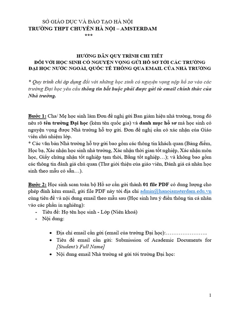 Huong Dan HS Quy Trinh Gui Ho So | PDF