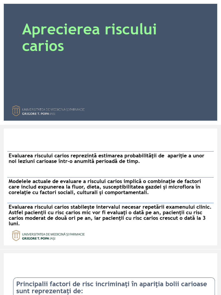 Curs 8 Anul Iii Ro 2020-2021 Risc Carios | PDF