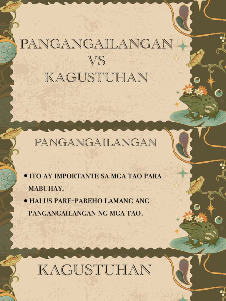 Pangangailangan VS Kagustuhan | PDF