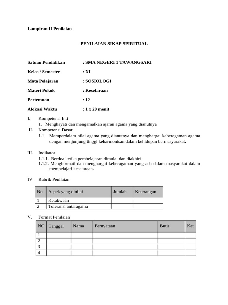 Lampiran II 20 Menit | PDF