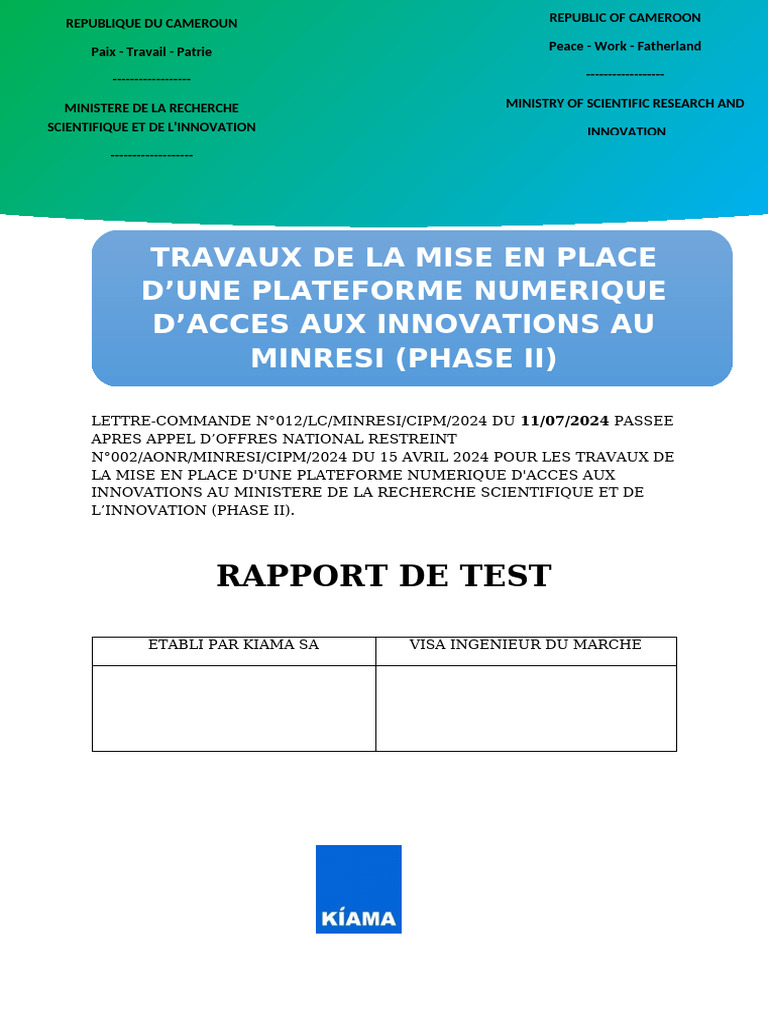 Rapport de Test | PDF
