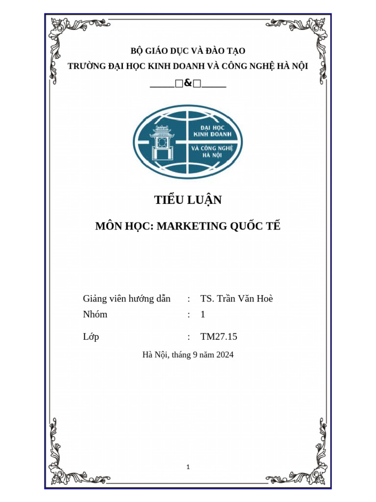 TL Marketing Quốc Tế | PDF
