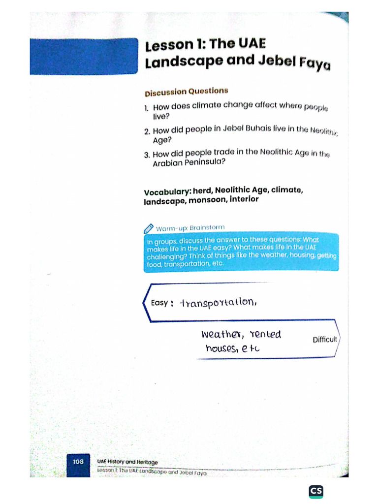 The UAE Landscape and Jebel Faya | PDF