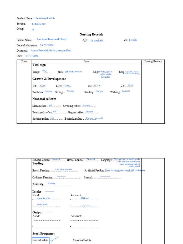 Case Study Pediatric Nursing | PDF