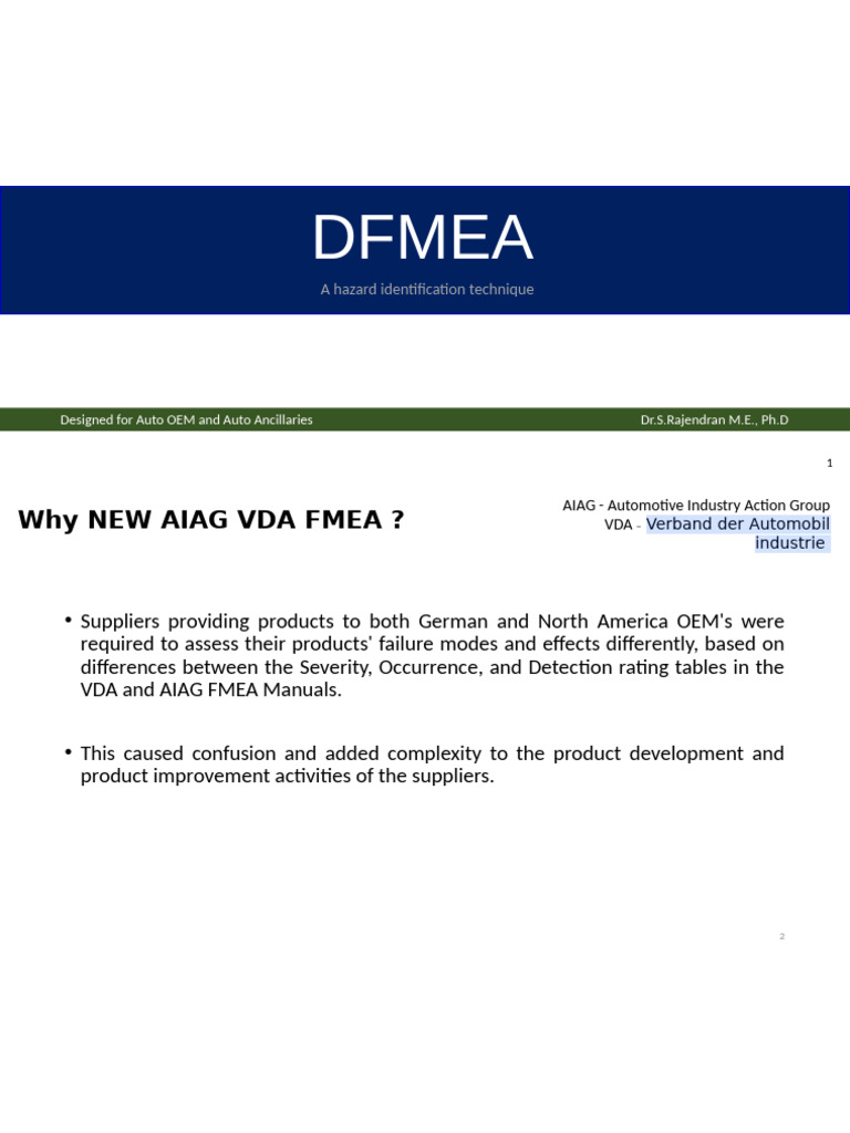 DFMEA Posted1 | PDF
