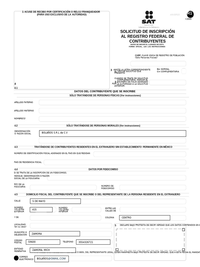 Formato R1 | PDF