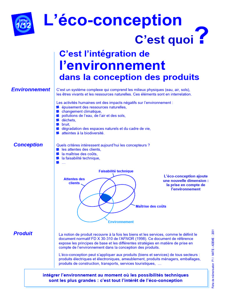 ADEME L'Éco-conception Cest Quoi | PDF