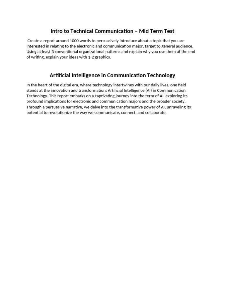 Intro To Technical Communication | PDF