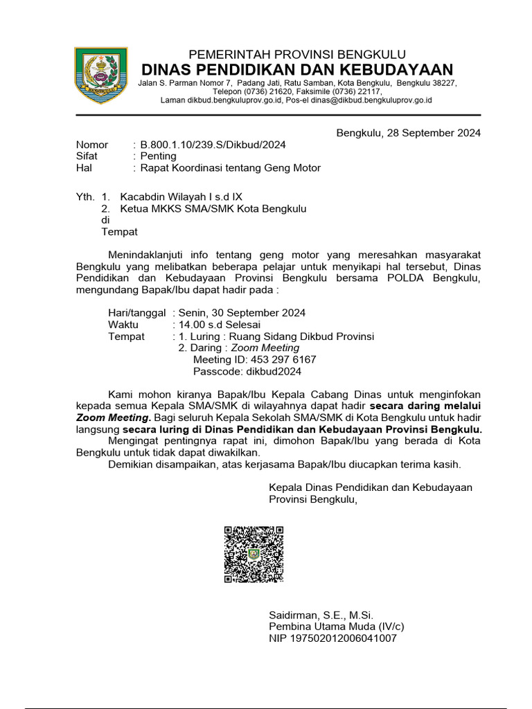 Und - Rapat TTG Geng Motor - 300924 | PDF