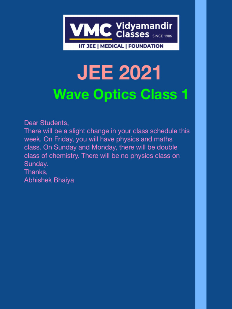 Wave Optics | PDF