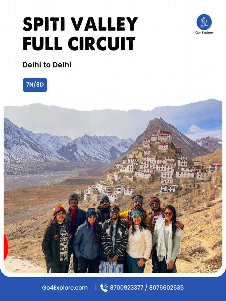 Spiti Valley Full Circuit: Delhi To Delhi | PDF