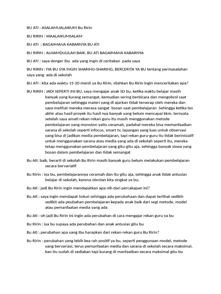 Bu Ririn Coaching | PDF