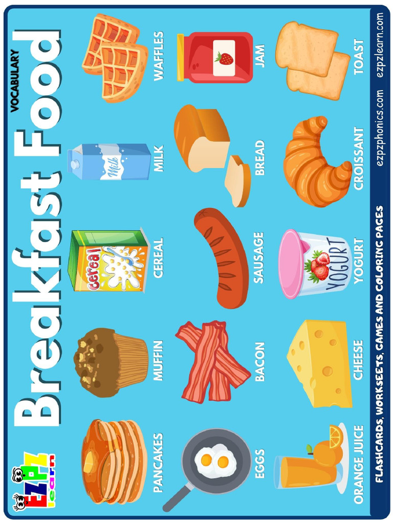 Breakfast Food Vocabulary Picture Dictionary Join Now For Free ...