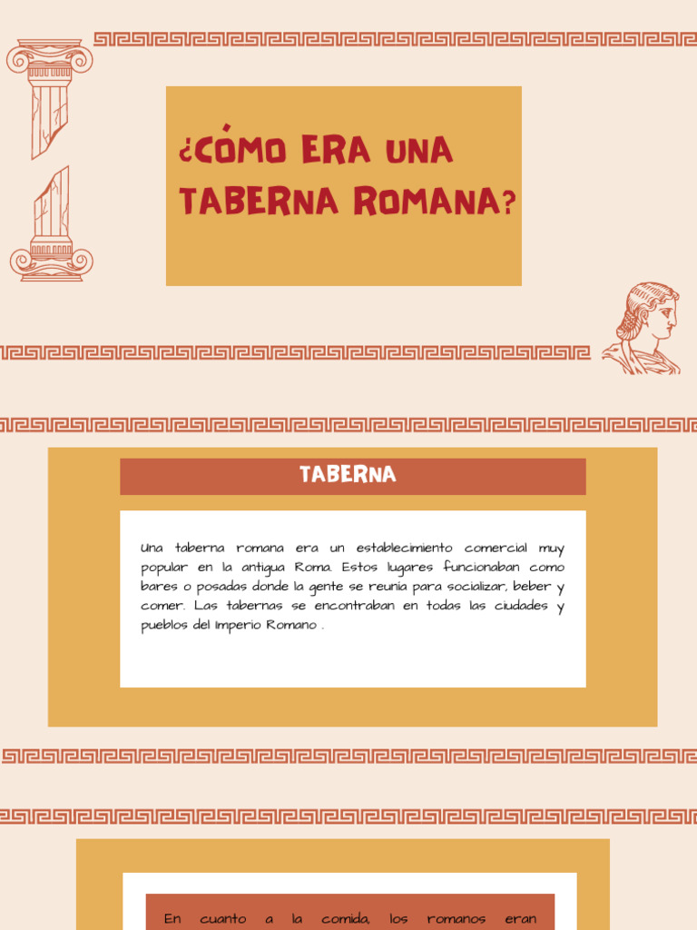 ¿Cómo Era Una Taberna Romana | PDF