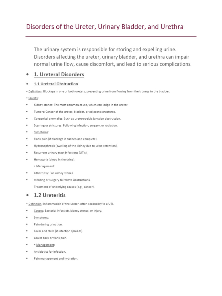 Document (2) Disorders-Compressed | PDF | Urinary Tract Infection ...