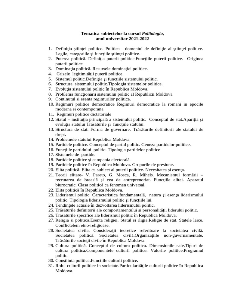 Subiecte Examen | PDF