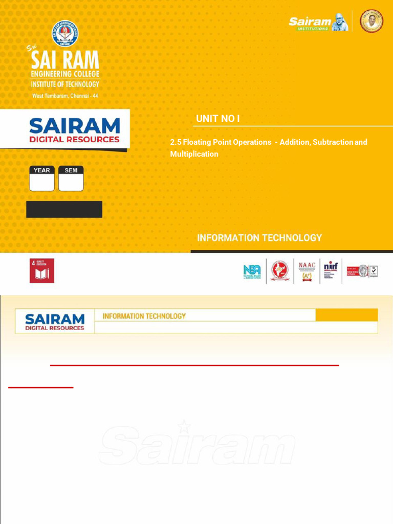 2.5 Floating Point Operations | PDF | Subtraction | Computers