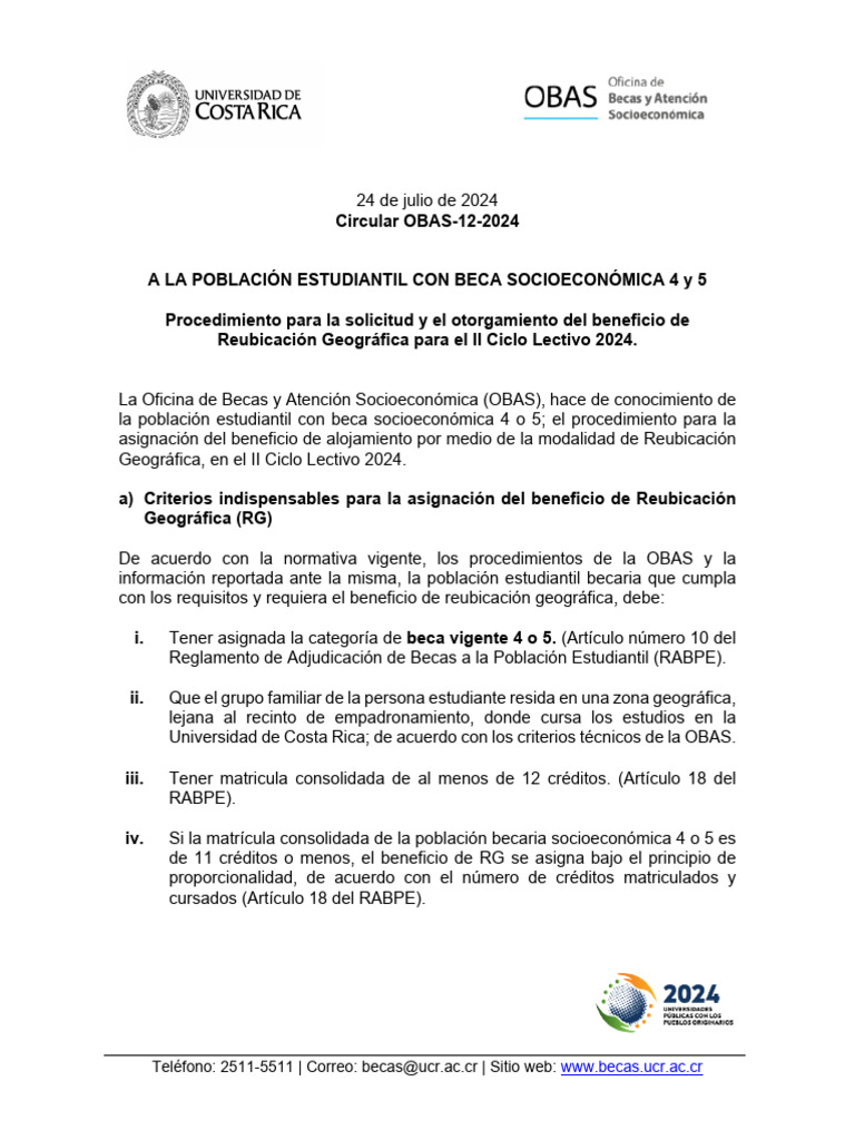 Circular OBAS 12 2024.Pdfrg II Ciclo | PDF
