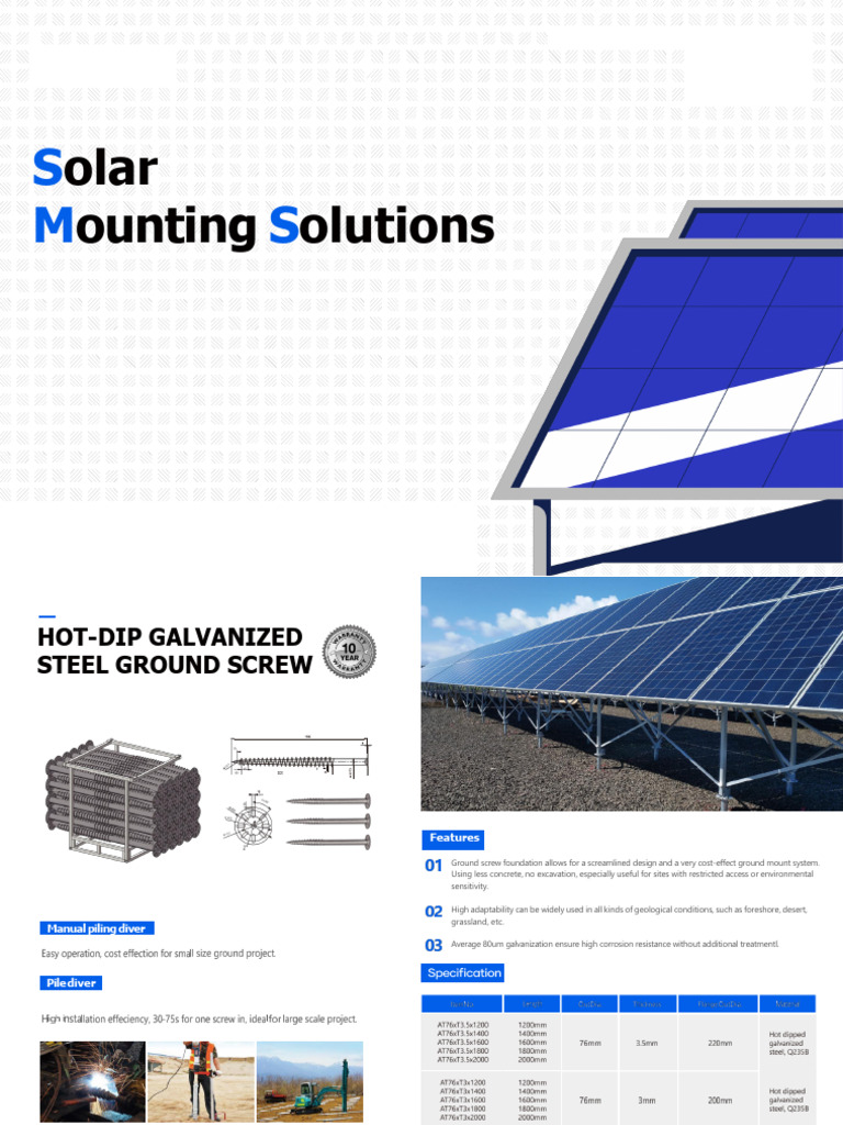 DAH Solar Mounting Solutions-GROUND SCREW | PDF