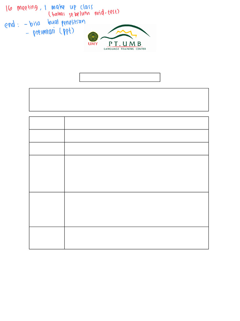 Syllabus PaperPresentation 16 Meetings | PDF