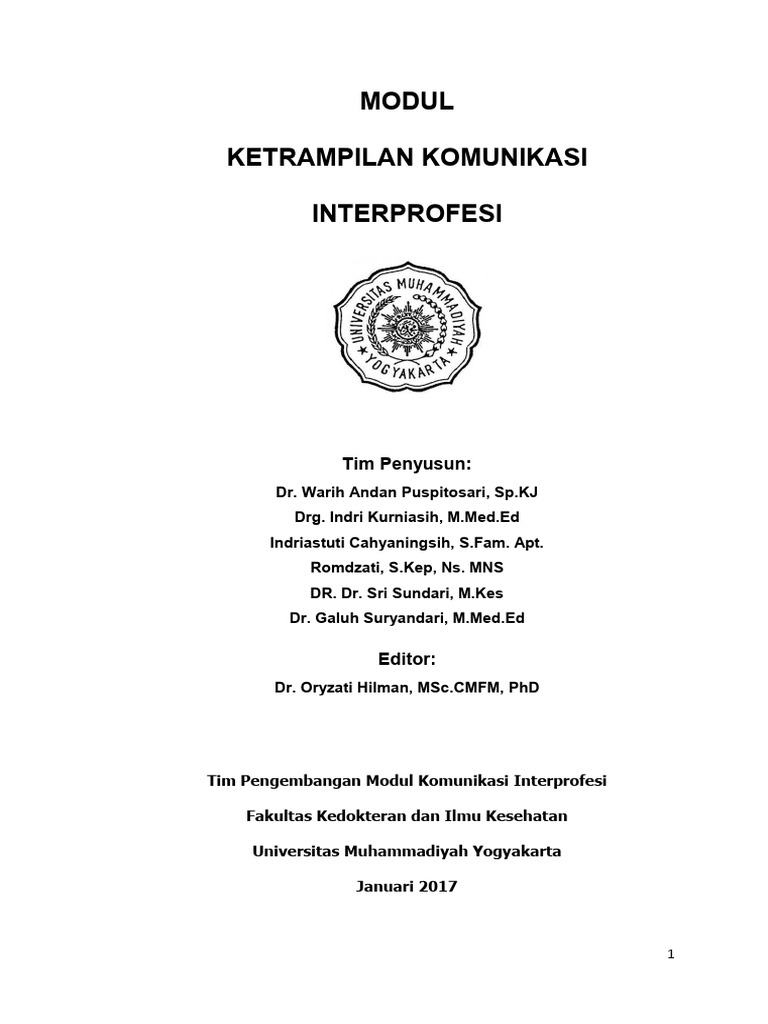 Modul Komunikasi IPE 1 - 2018 | PDF