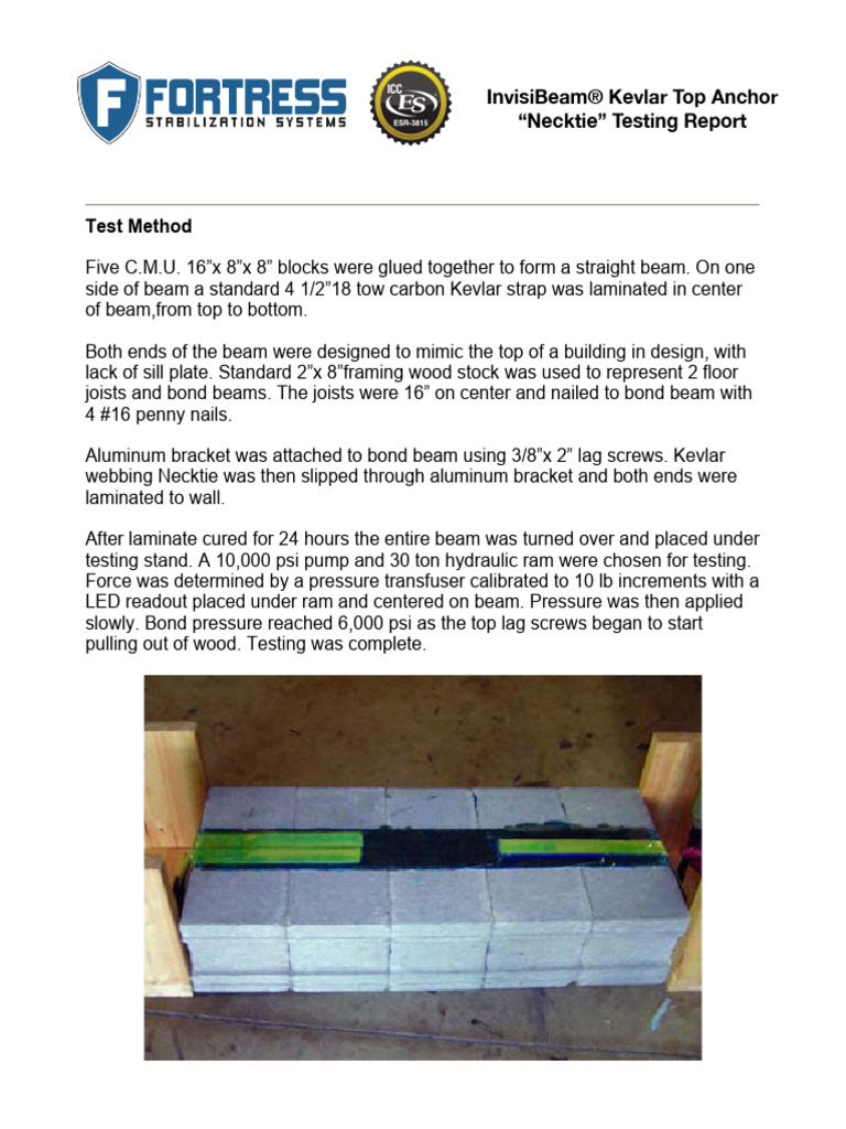 Kevlar Top Anchor Test | PDF