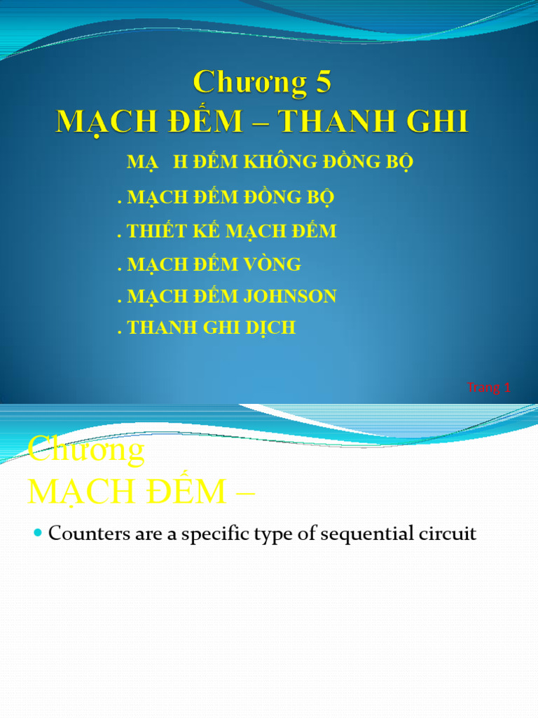 Chuong 4 Mach Dem Thanh Ghi p2 | PDF