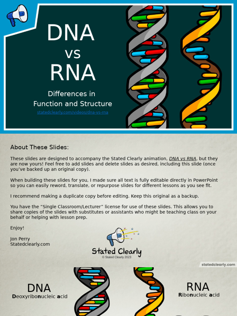 DNA Vs RNA | PDF